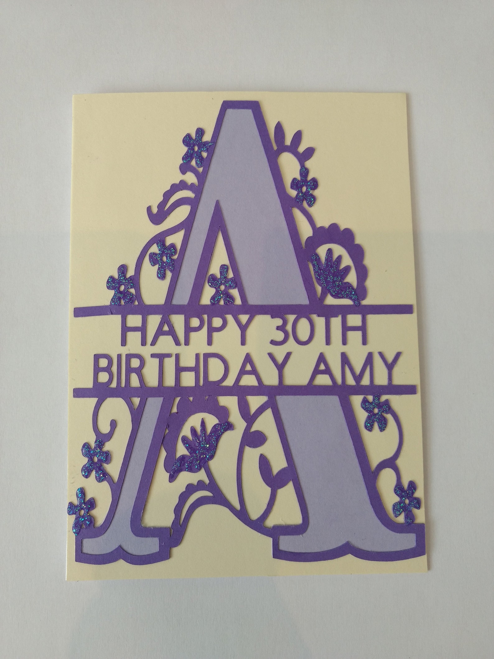Personalised alphabet birthday card made to order customised - Etsy Italia