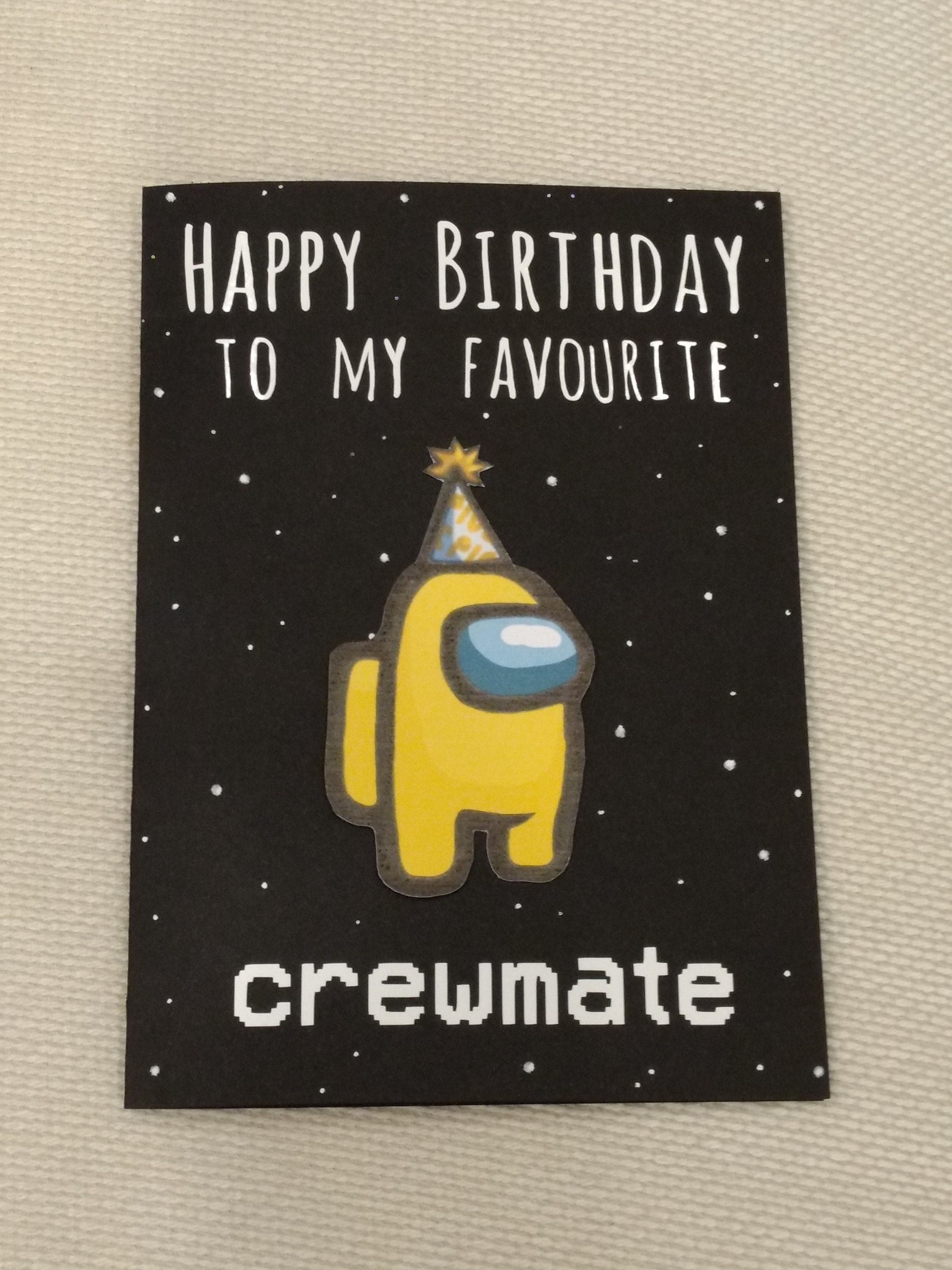 Among Us Happy Birthday Card, Available With Crewmate or Imposter ...