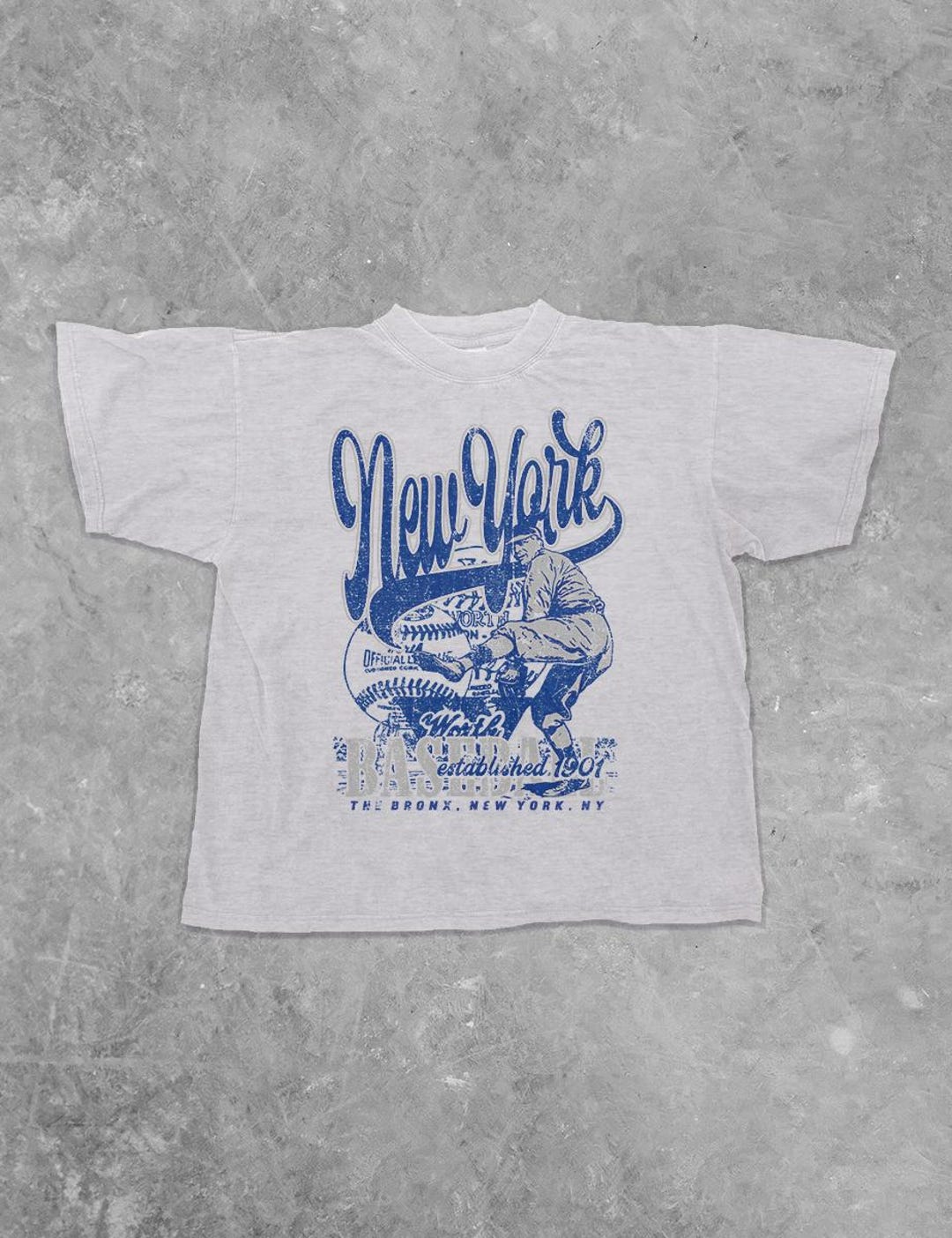 90s Bronx New York Baseball Boxy Cotton Tshirt | 90's NY Sports Graphic ...