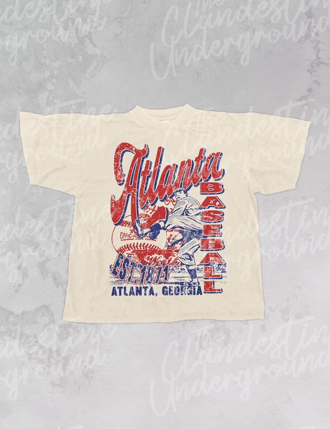 Atlanta Baseball 90's Oversized Tshirt Atlanta Braves Graphic Tee 90s ...
