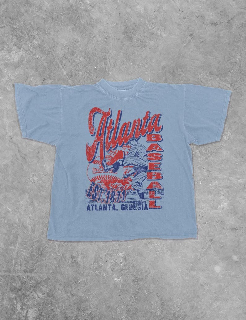 Atlanta Baseball 90's Oversized Tshirt | Atlanta Braves Graphic Tee ...