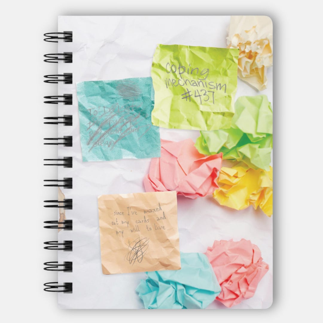 5x7 Ruled Lined Spiral Bound Journal Notebook - Sarcastic Funny Dark ...