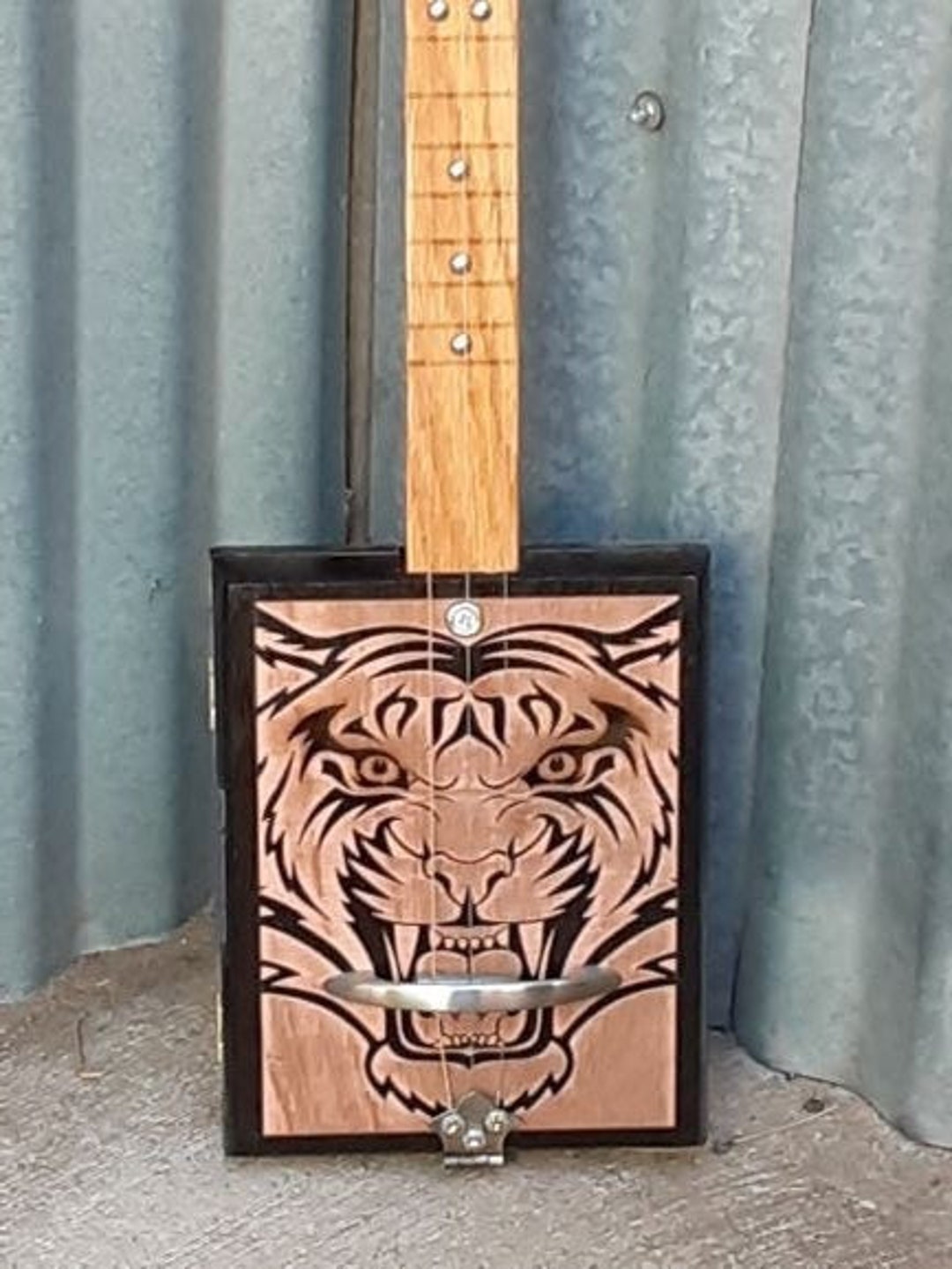 UNIQUE Functional Art Cigar-box Slide Guitar Laser-engraved - Etsy