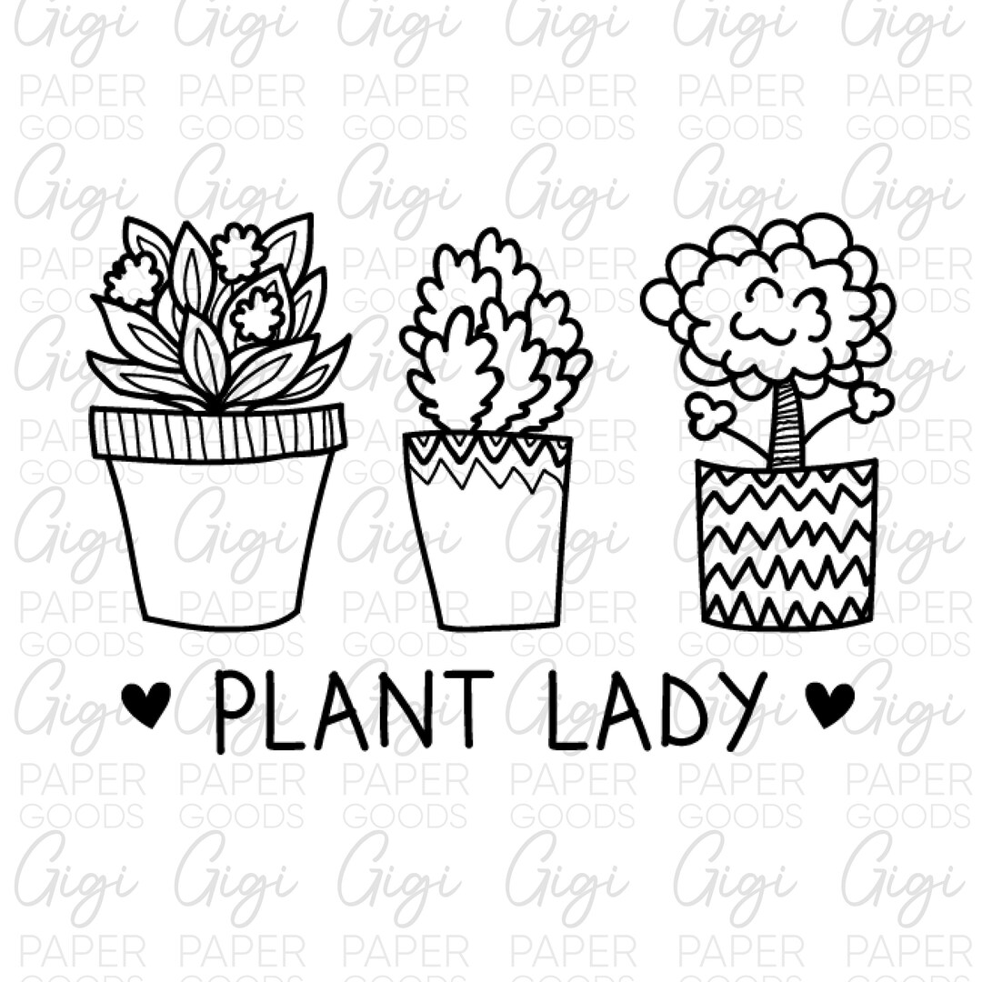 Plant Lady SVG Garden Svg Plant Mom Svg Plant Lover Svg - Etsy
