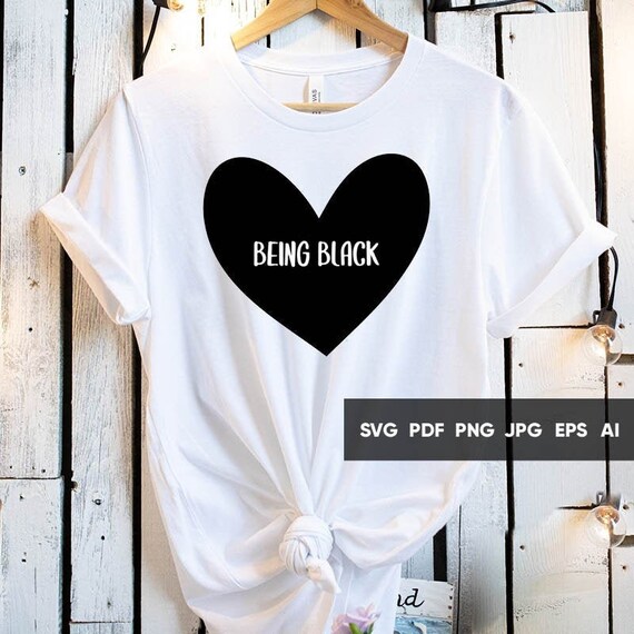 Love Being Black Svg Black Heart Svg Afro Svg Black Woman Etsy