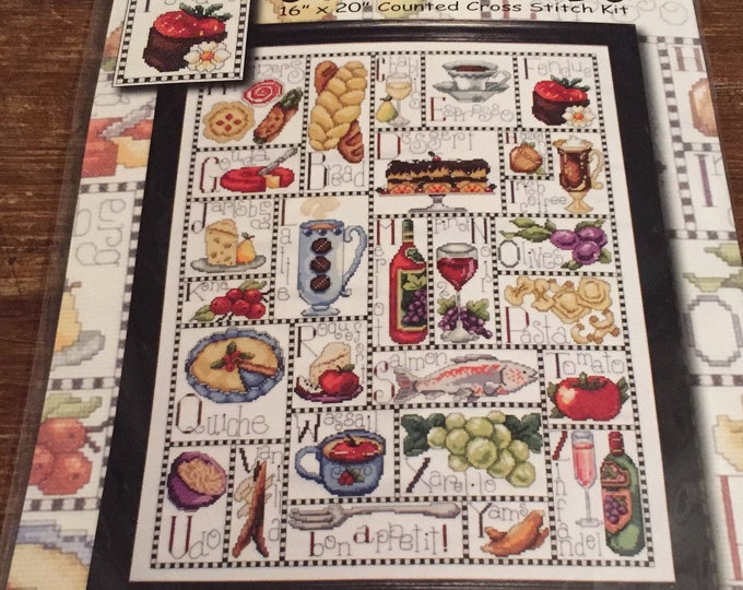 "gourmet Abc" Cross Stitch Kit by Krista Hamrick - Etsy