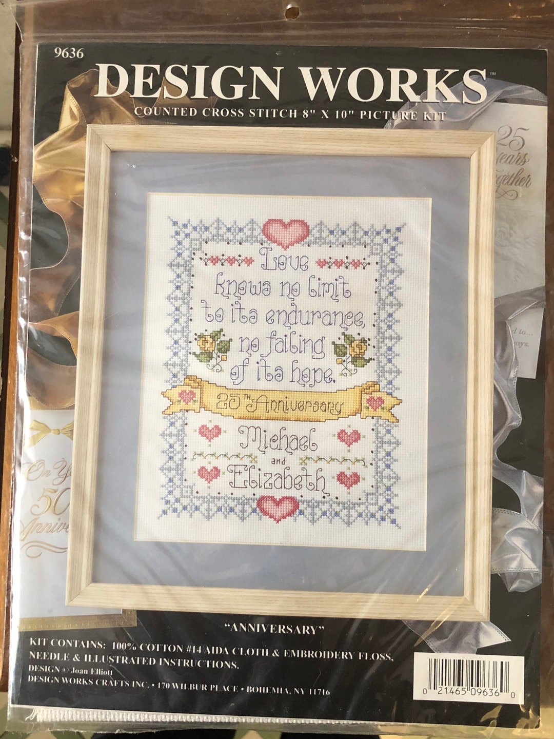 Cross Stitch Kit anniversary Sampler by Design Works 9636 - Etsy