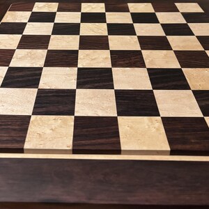 Handmade Wood Chess Board and Set - Raised Design, One of a Kind ...
