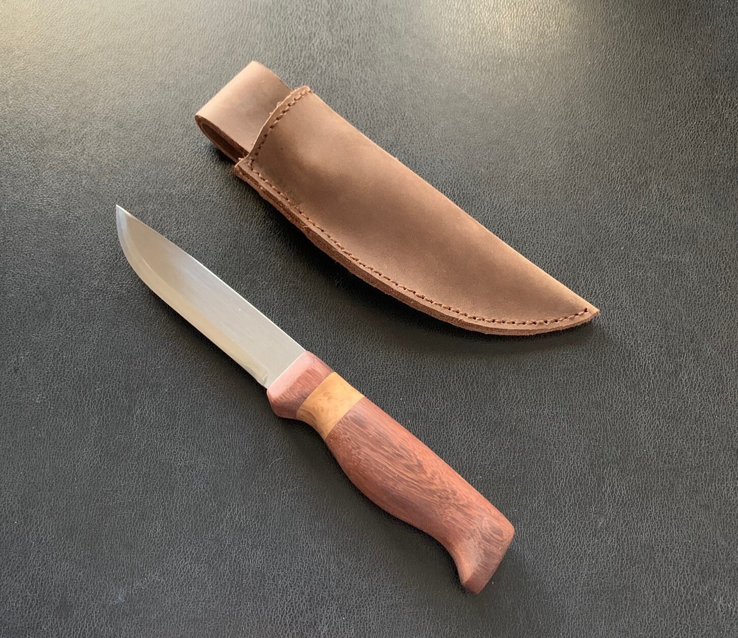 Handmade Camping Knife - Helle Tollekniv Blade With Custom Leather ...