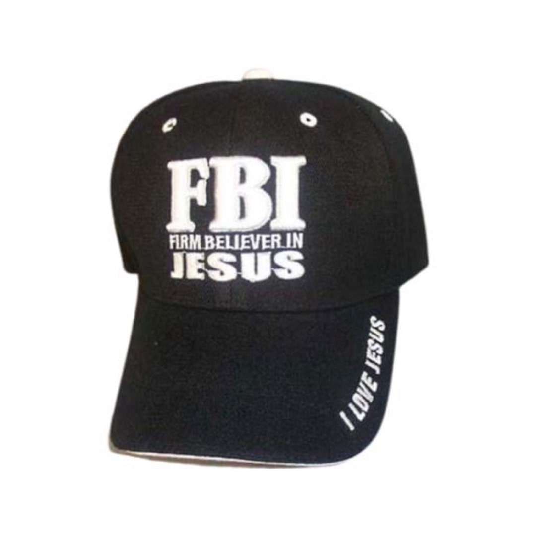 FBI Firm Believer in Jesus Christian Baseball Cap Embroidered Black ...