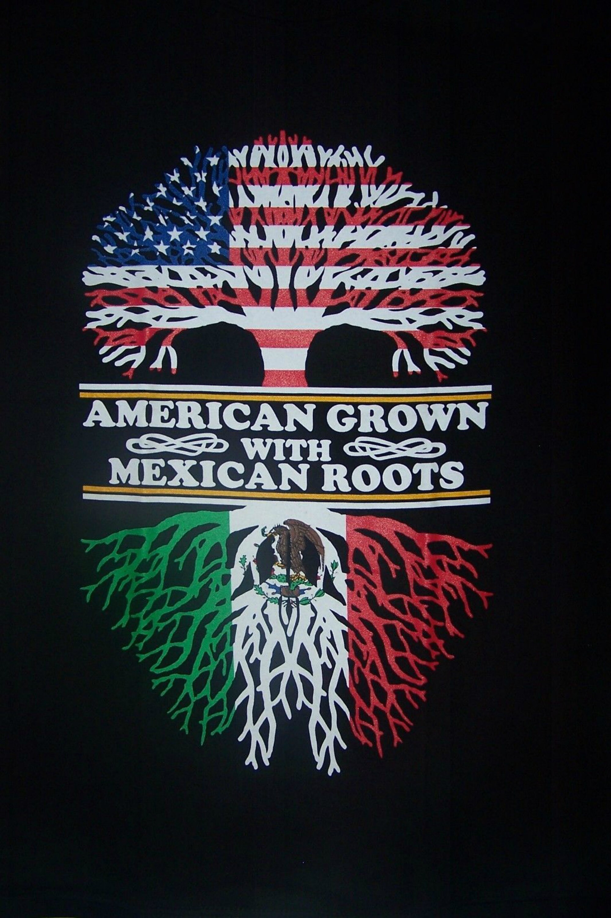 American Grown With Mexican Roots Mexican T-shirt US Screen - Etsy