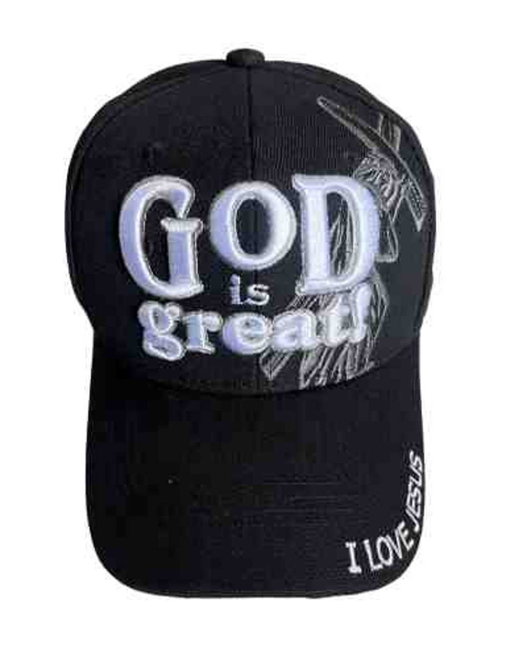 God is Great Christian Baseball Cap Embroidered Black Color Uni-sex ...