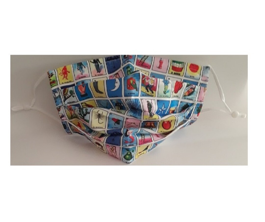 Loteria Face Mask Mexican Card Bingo Game Lavable Reutilizable Envío ...