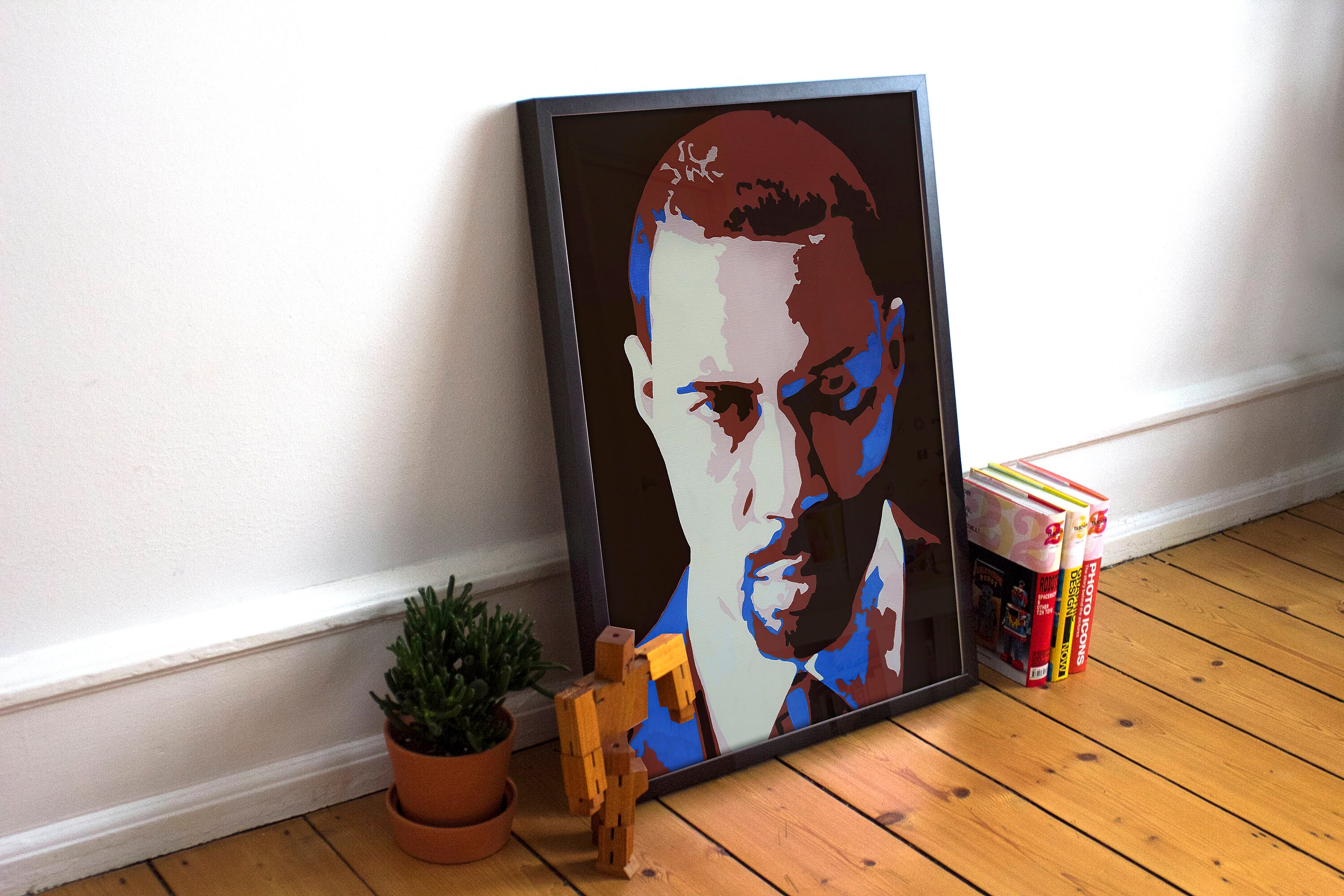 Ghost POWER TV Series Art Poster, Canvas Print, Omari Hardwick Portrait ...