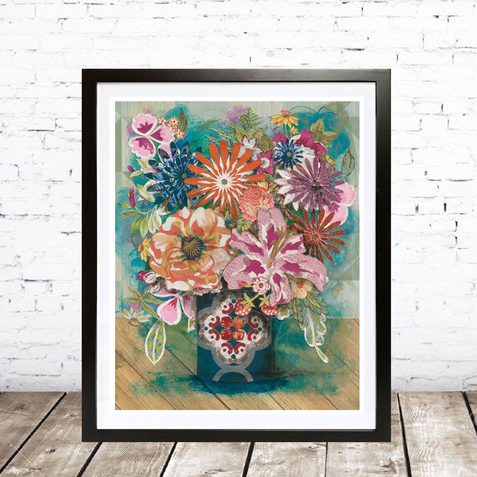 I Love You Like the Rainbow Flower Art Print Bouquet Art - Etsy