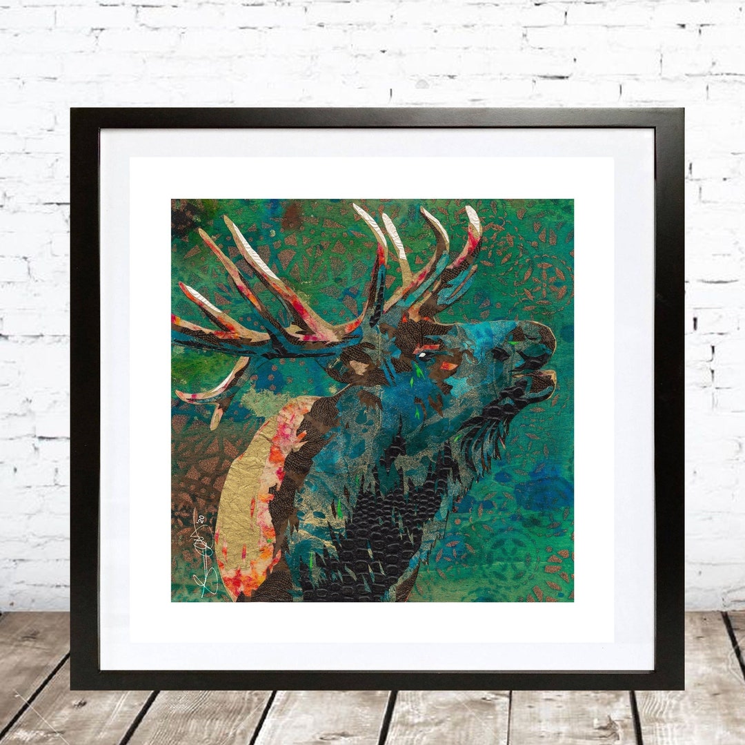 Elk Art Print - God's Creatures Series - Animal Art - Animals of North ...