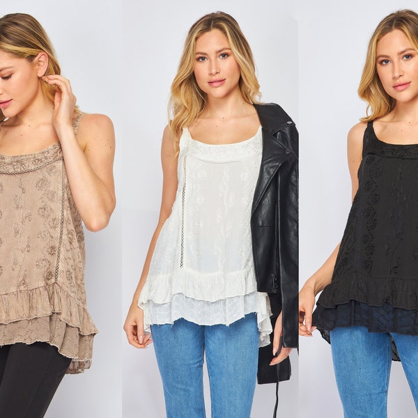 Embroidery Tank - Etsy