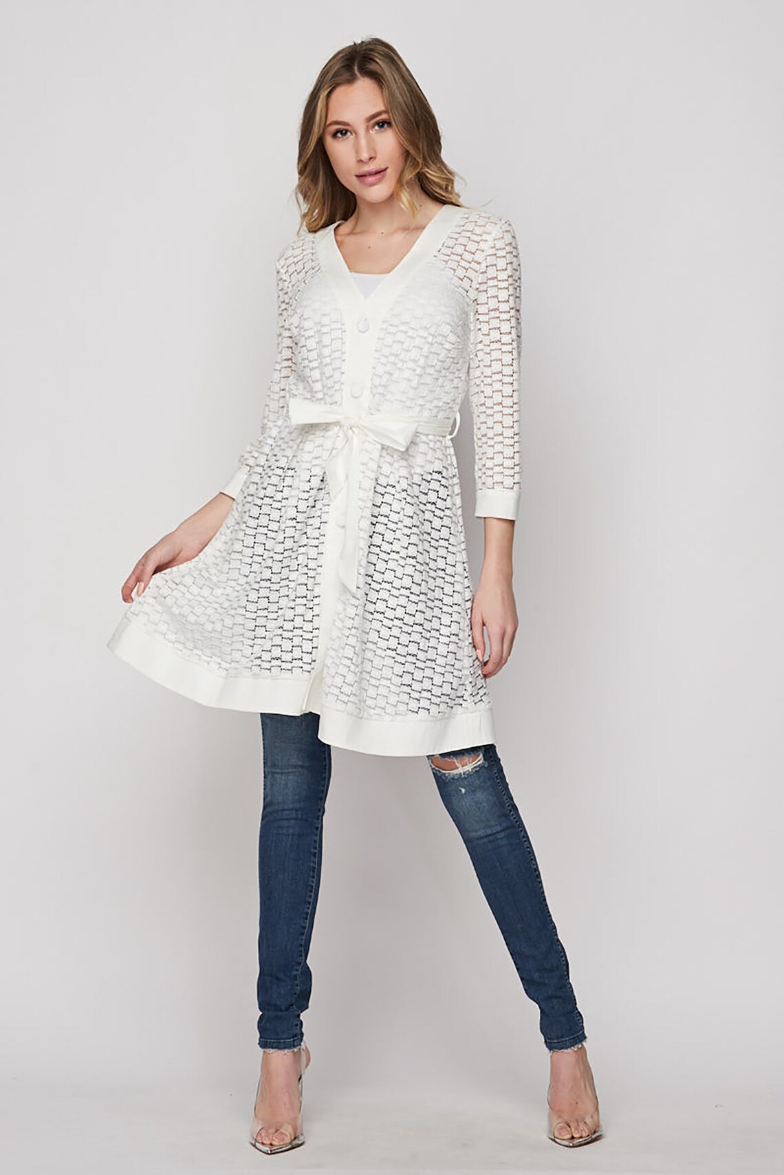 Eyelet Cardigan, Cover-up - Etsy