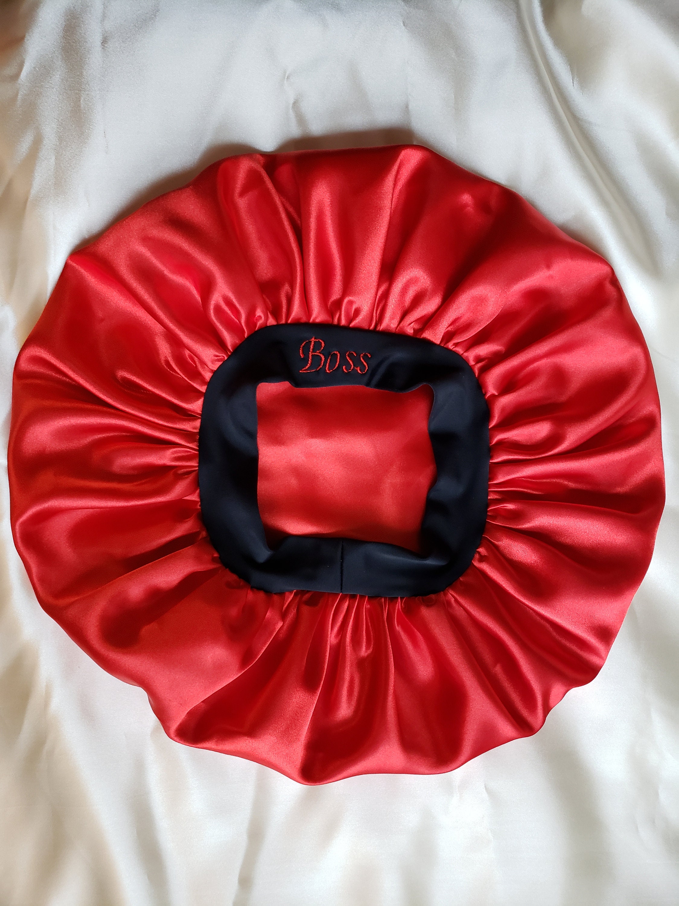 Custom Embroidered Satin Bonnet Personalized Name Hair - Etsy