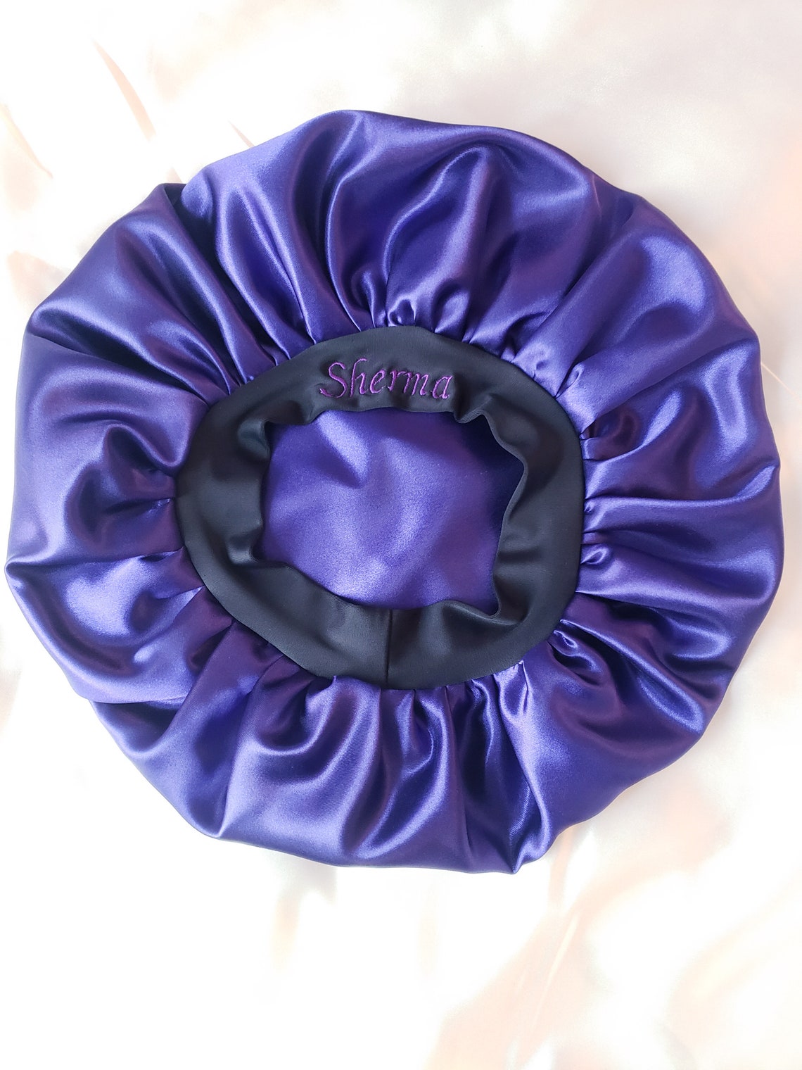 Custom Embroidered Satin Bonnet Personalized Hair Bonnet - Etsy