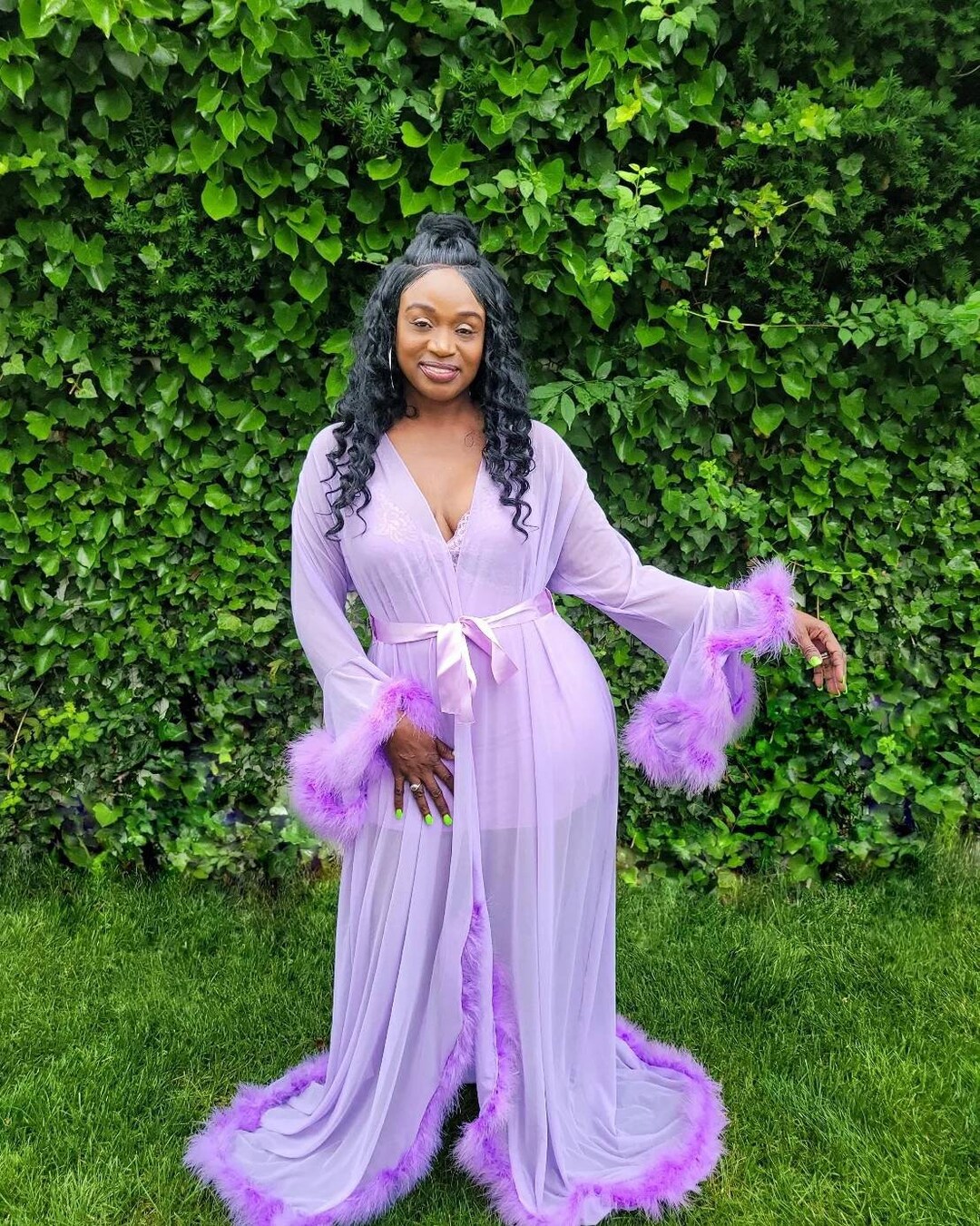 Sheer Long Illusion Night Robe Marabou Feather Trim Bridal Etsy sheer-long-illusion-night-robe-marabou-feather-trim-bridal-etsy
