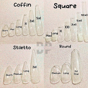 Clear Nails| Clear Nail Tips| Blank Nails| Full Cover Nails| Wider Fit ...