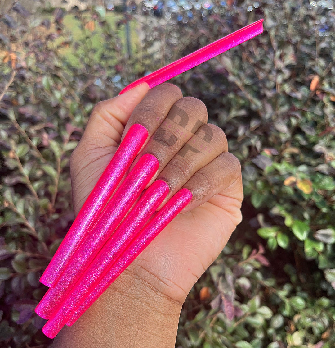 10XL Press on Acrylic Nails | Long Square Baddie Nails - Etsy