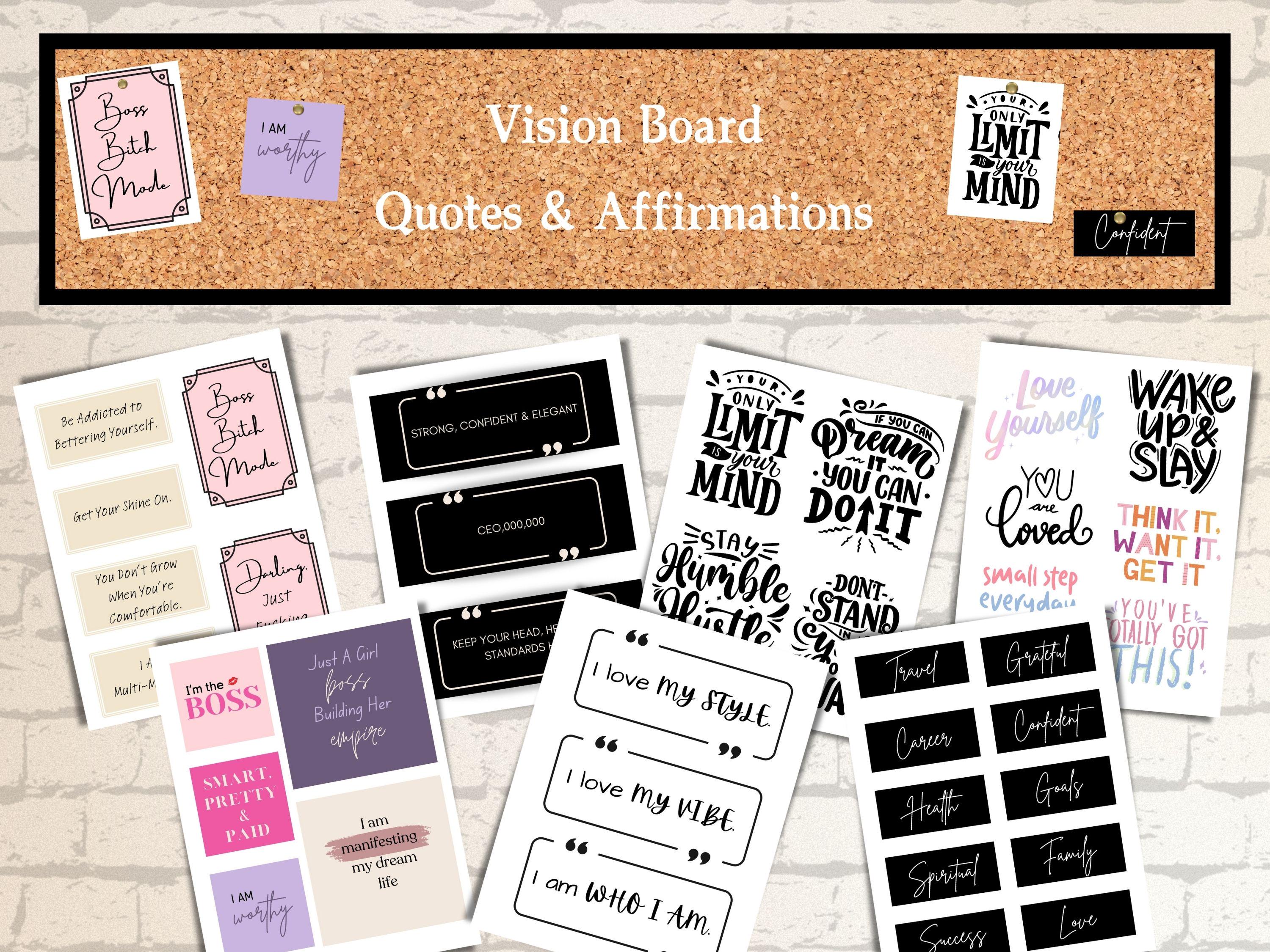 Printable Girl Boss Vision Board Kit, Vision Board, Dream Life ...