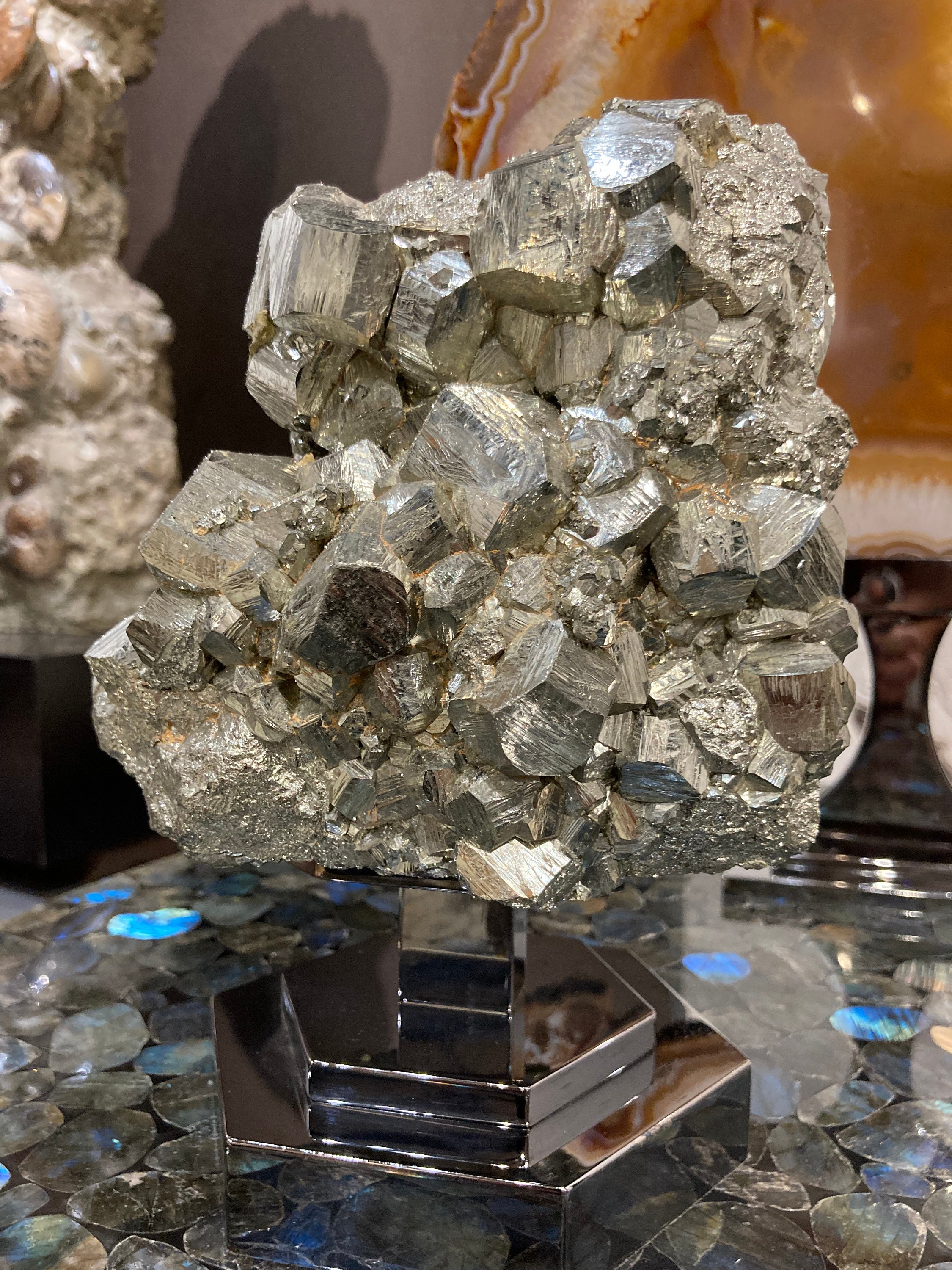 Geoworld Iron Pyrite Specimen Mounted on Bespoke Nature Stand Peru - Etsy