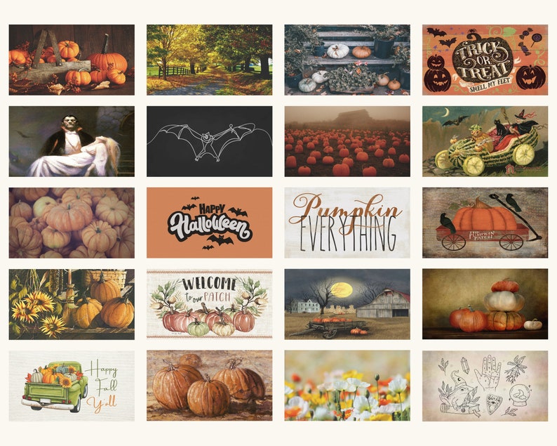 HD Frame TV Art Bundle • Fall • Autumn • Halloween • August • September ...