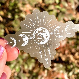 Clear Moon Phases Sticker | Boho Moon Sticker | Clear Moon Sticker - Etsy