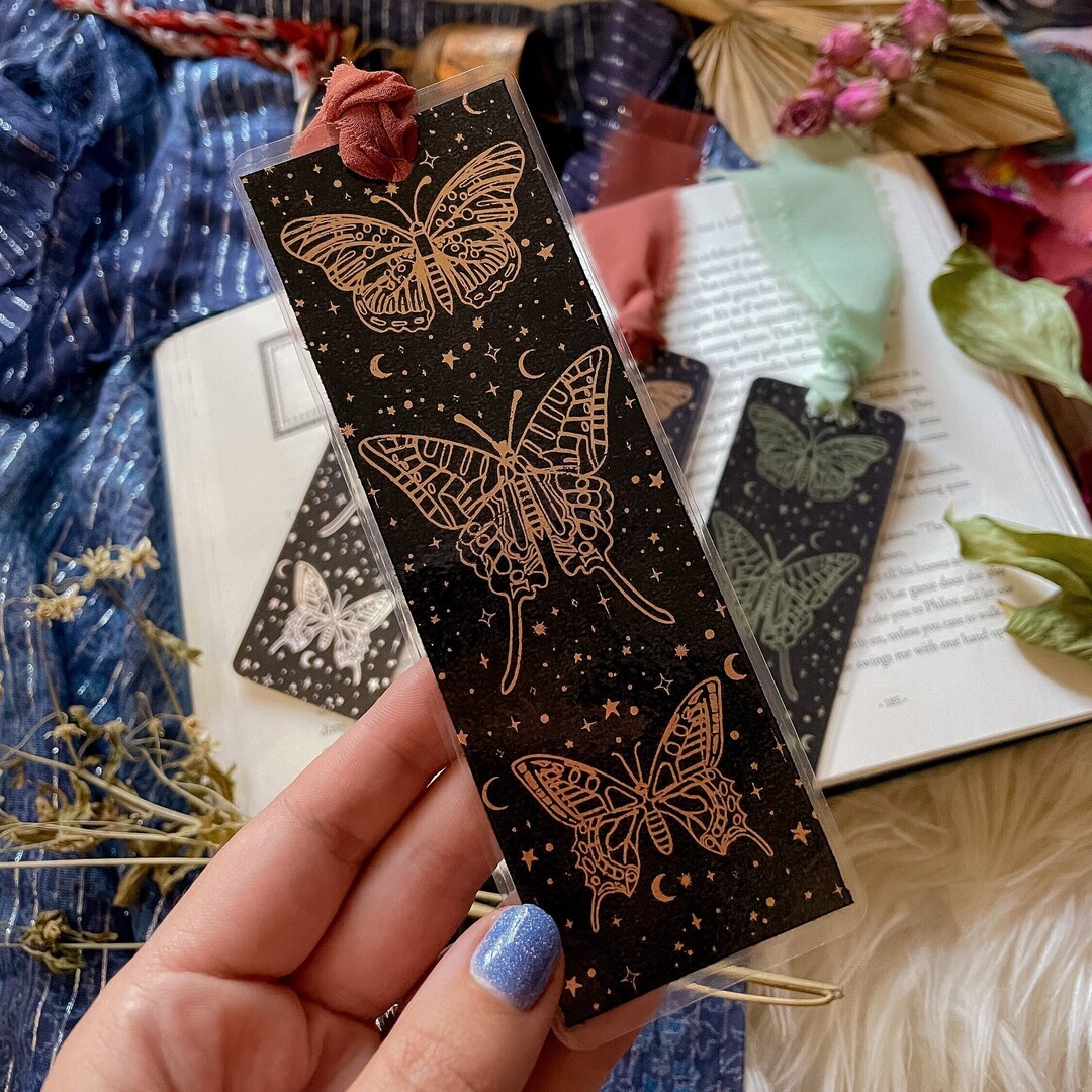 Butterflies Foil Bookmark Handmade Bookmark Gift for Book Lovers ...