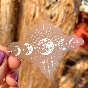 Clear Moon Phases Sticker | Boho Moon Sticker | Clear Moon Sticker - Etsy