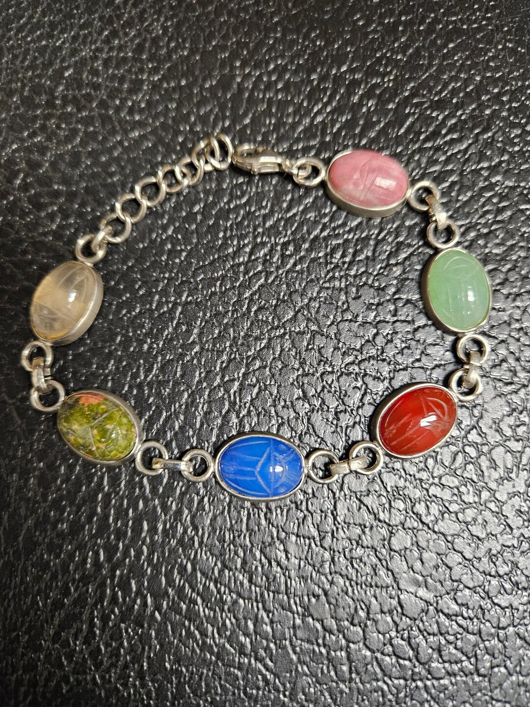 Silver Scarab Bug Bracelet - Etsy