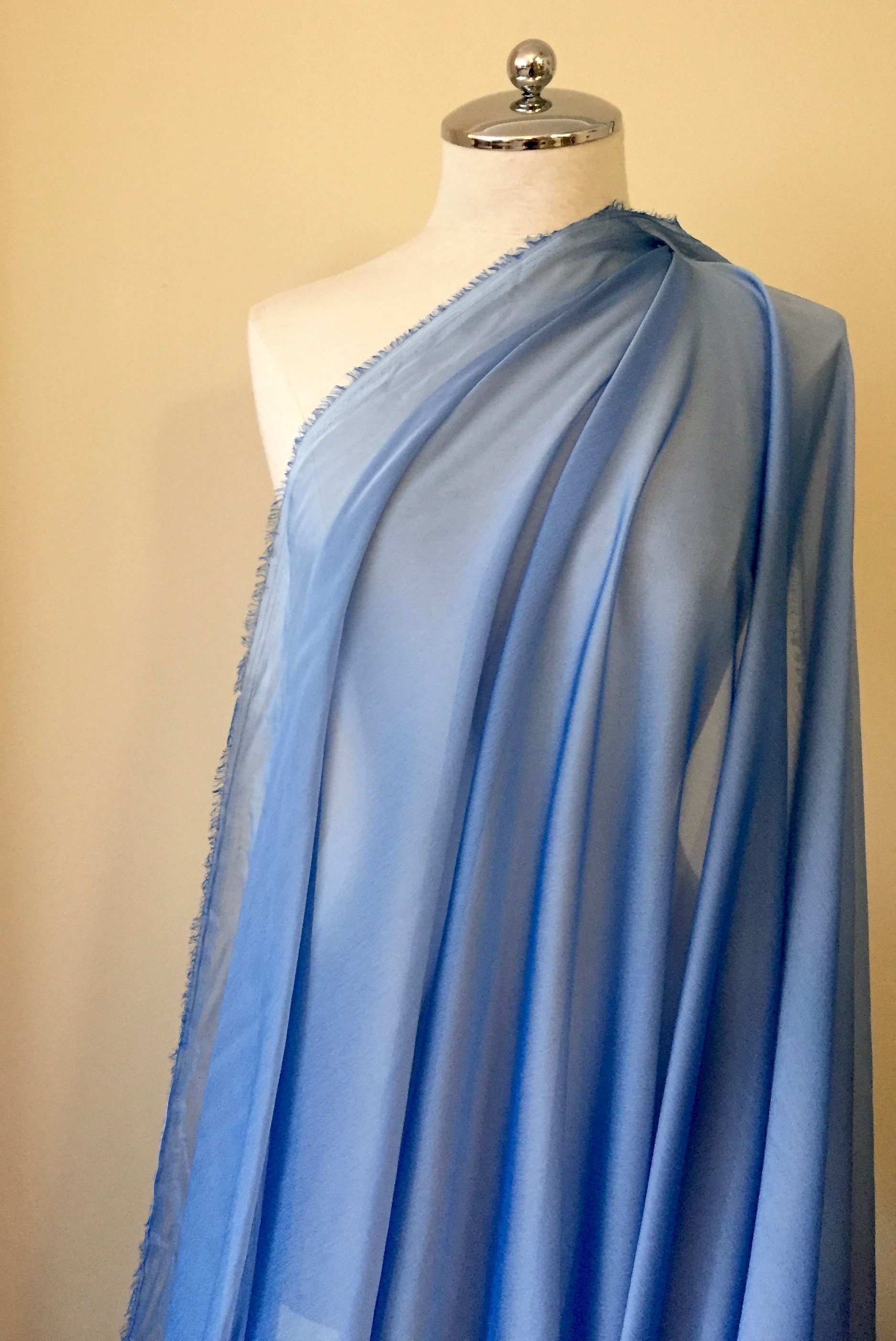 Blue Iridescent Chiffon, 1 Yard - Etsy