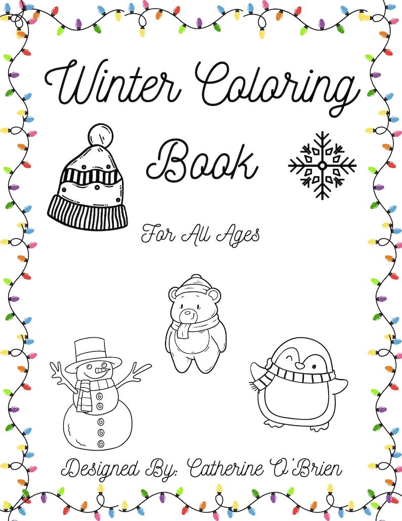 Winter Coloring Book - Etsy