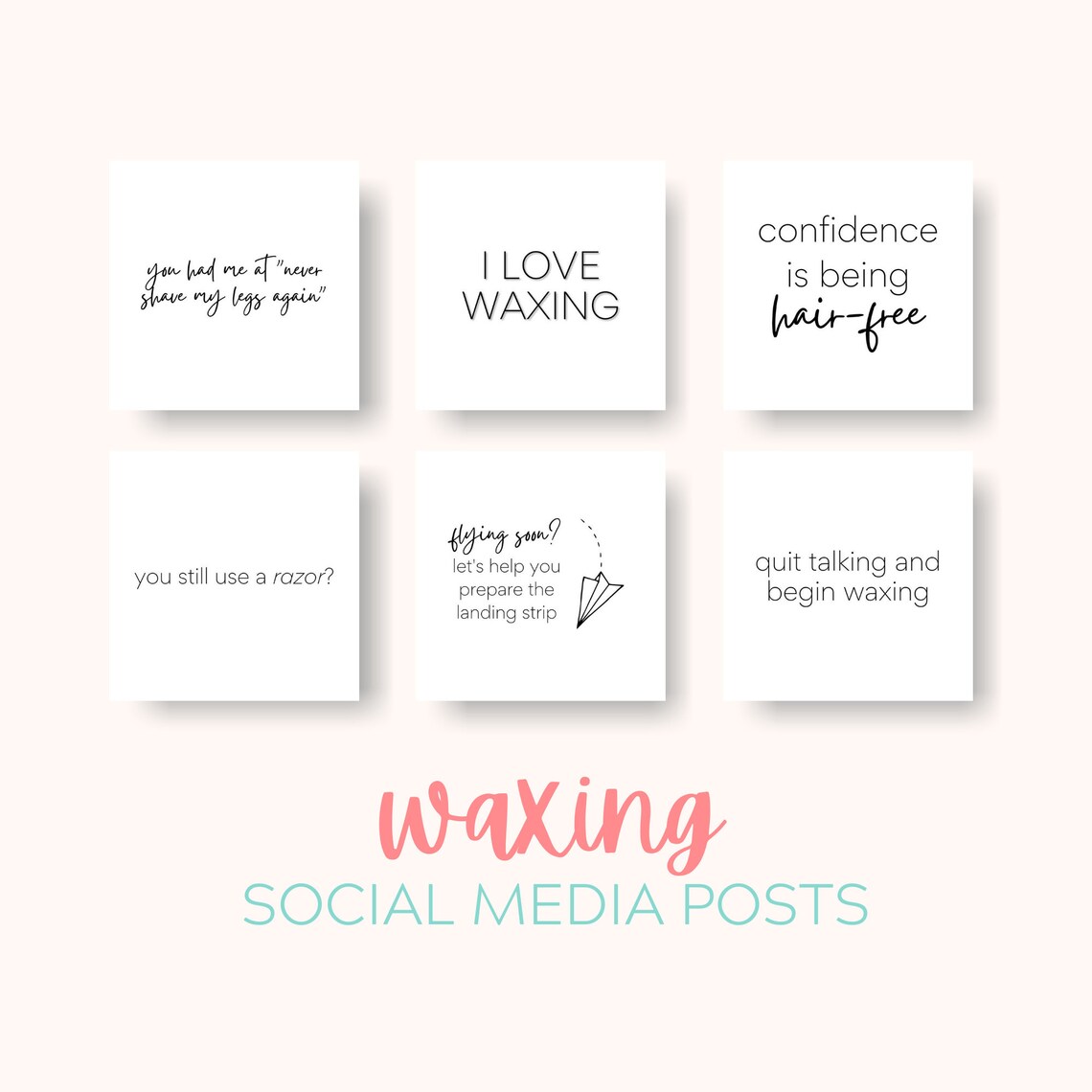 Waxing Instagram Quotes Waxing Quotes Instagram Posts - Etsy