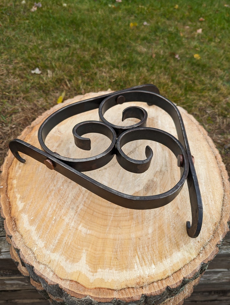 Hand Forged Steel Trivet - Etsy
