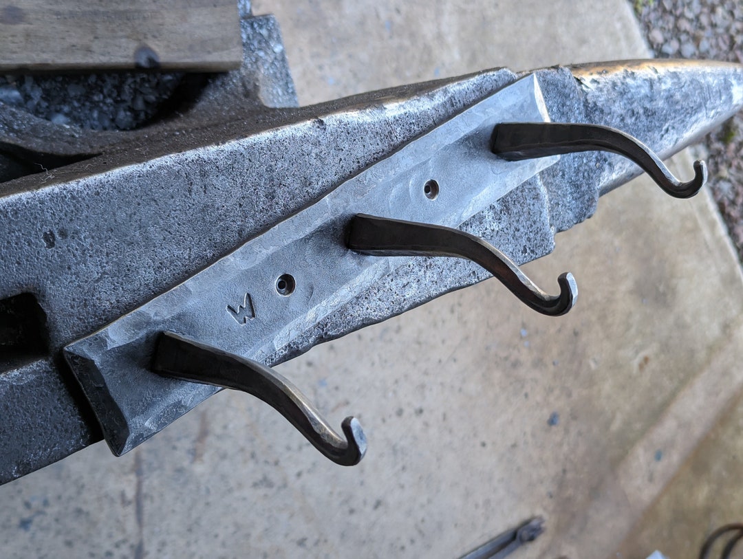 Hand Forged Triple Wall Hook - Etsy