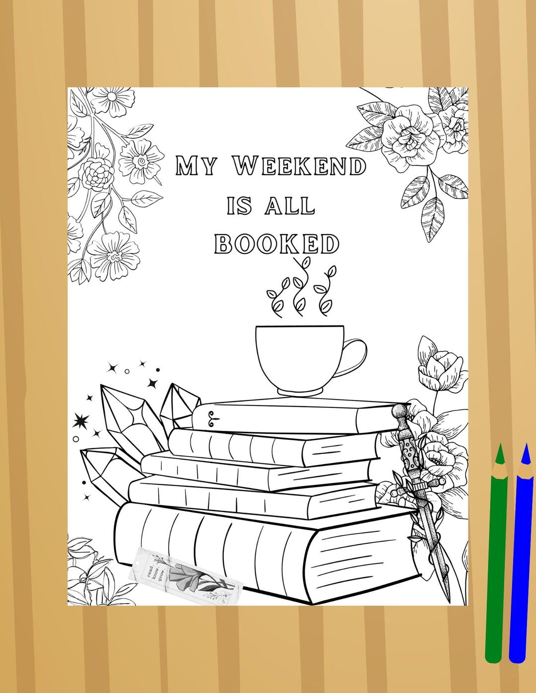 My Weekend is Booked Coloring Page - Etsy