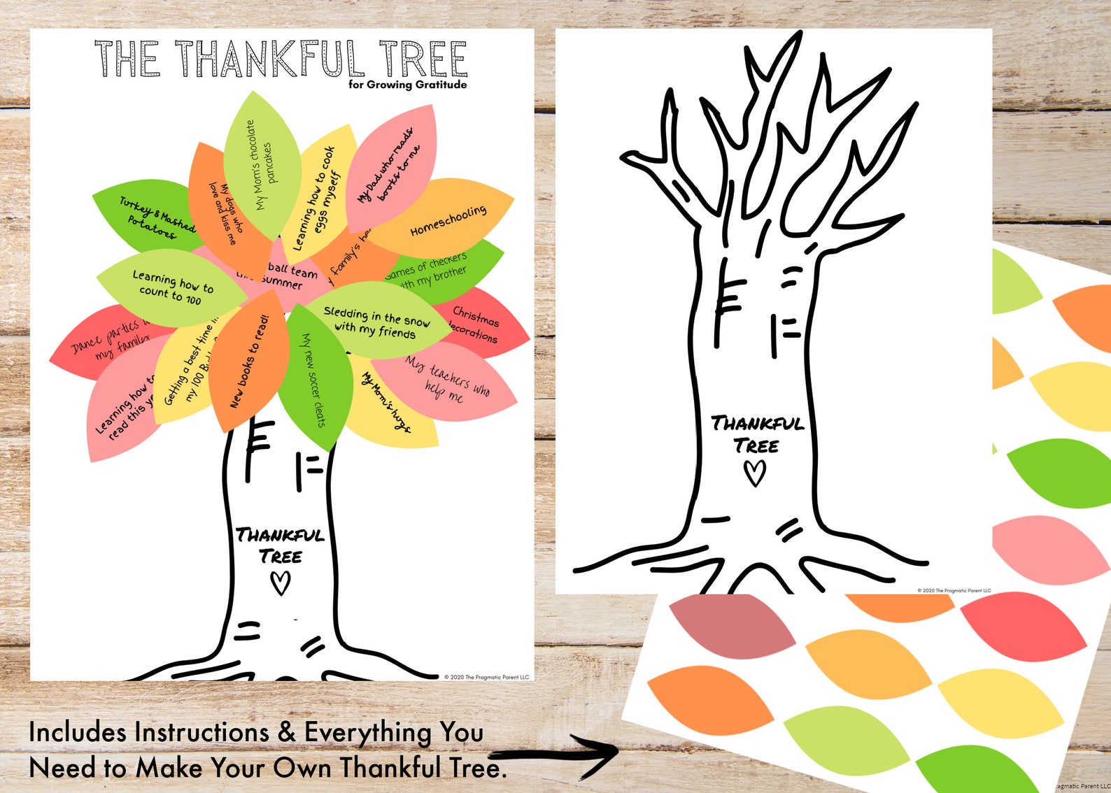 Thankful Tree Activity, Kids Thanksgiving Activity, Kids Gratitude ...