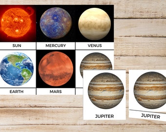 Montessori Solar System Planets Cards - Etsy