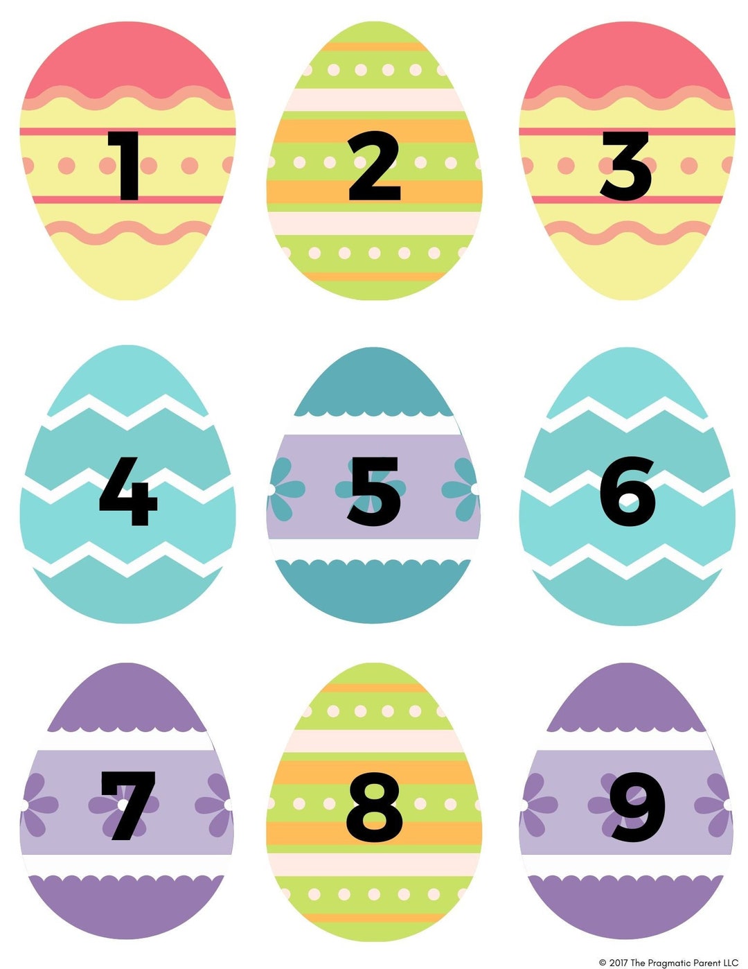 Easter Egg Number Scavenger Hunt, Preschoolers, Kindergartener, Number ...