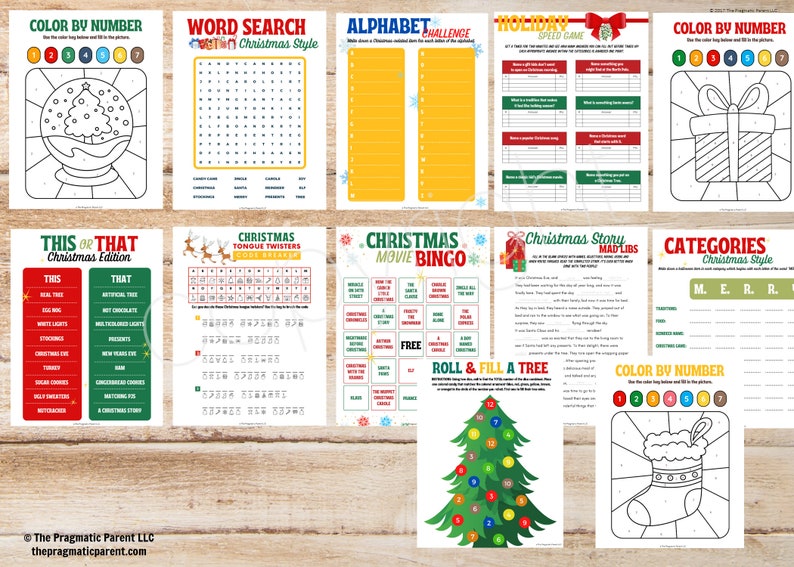 Christmas Activity Pages, Kids Printable Christmas, Christmas ...