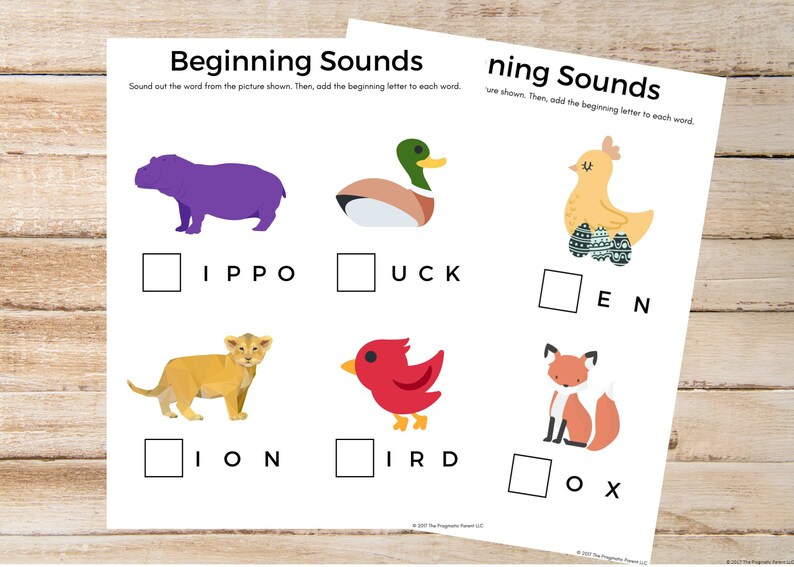 Beginning Sounds Matching Game, Preschool, Kindergartener, Learning ...