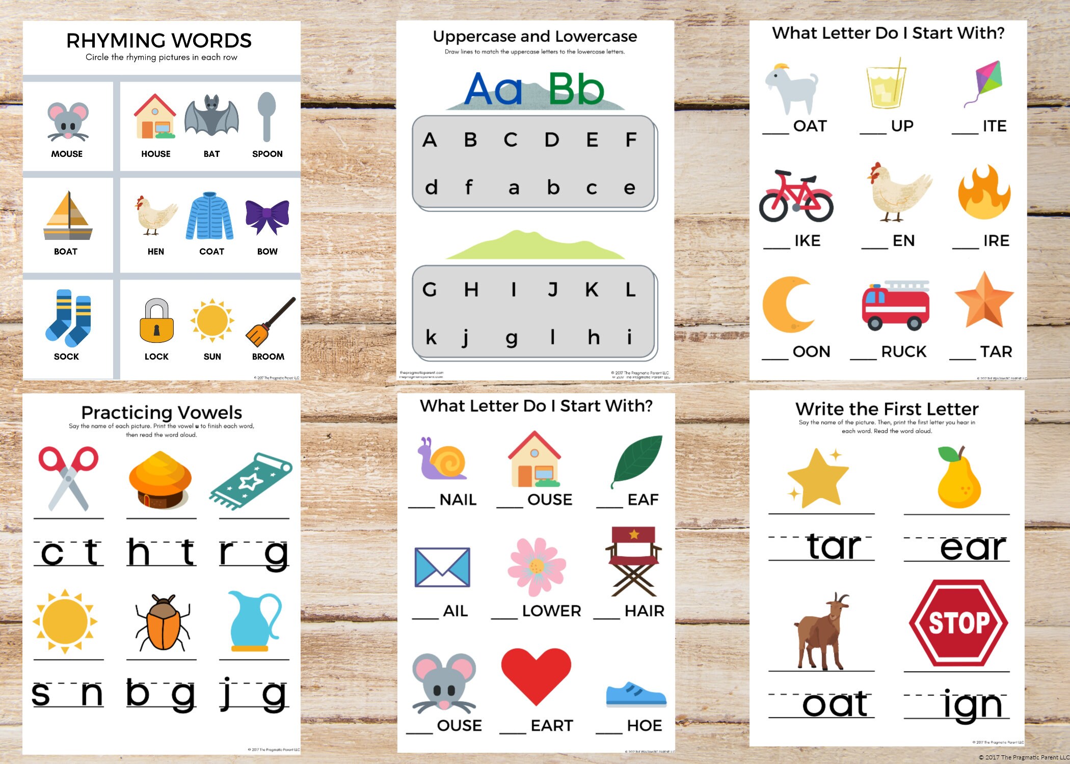 47 Worksheets - Abcs / Phonics BUNDL, CVC Word Builder, Beginning ...