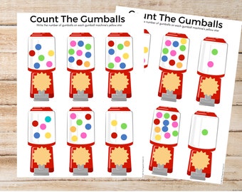 Count the Girls Cookies Match-up Preschool/homeschool - Etsy