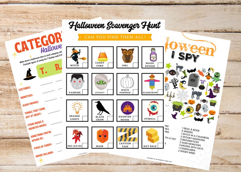Kids Printable Halloween Activity Sheets, Spooky, Fun Halloween Games ...