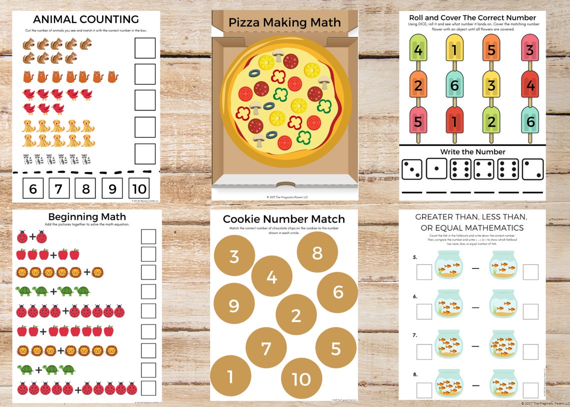 Numbers & Counting BUNDLE 45 Worksheets Count Worksheet - Etsy