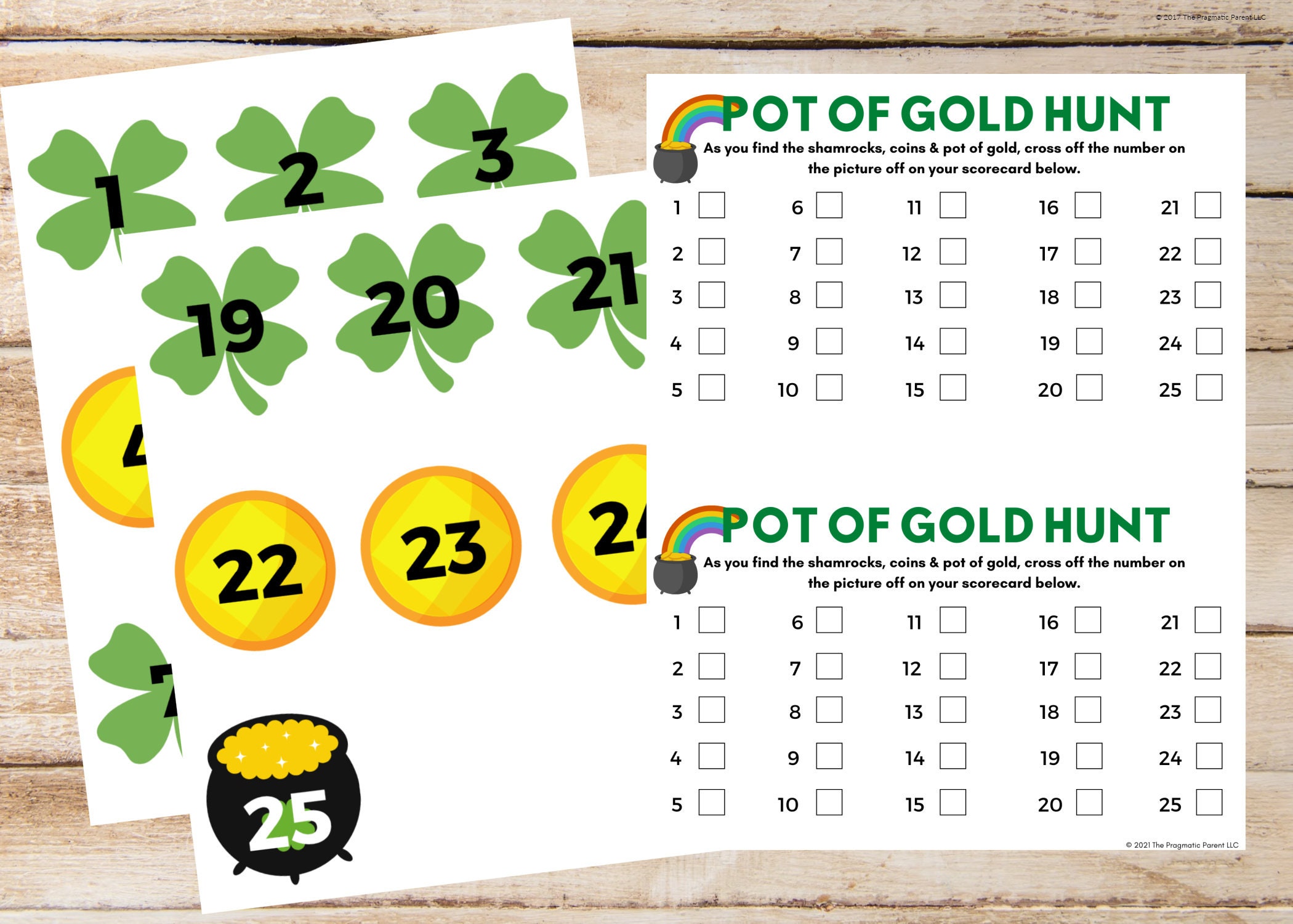 St. Patrick's Day Number Scavenger Hunt 1-25, Preschool, Kindergartener ...